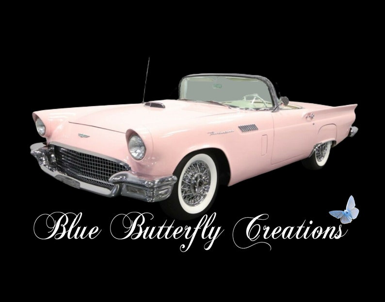 1957 Pink Ford Thunderbird Digital PNG, Ford Classic Car PNG, Antique ...