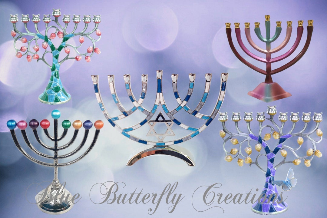 Menorah Digital Clipart, Hanukkah Chanukah Digital Clipart, Jewish ...