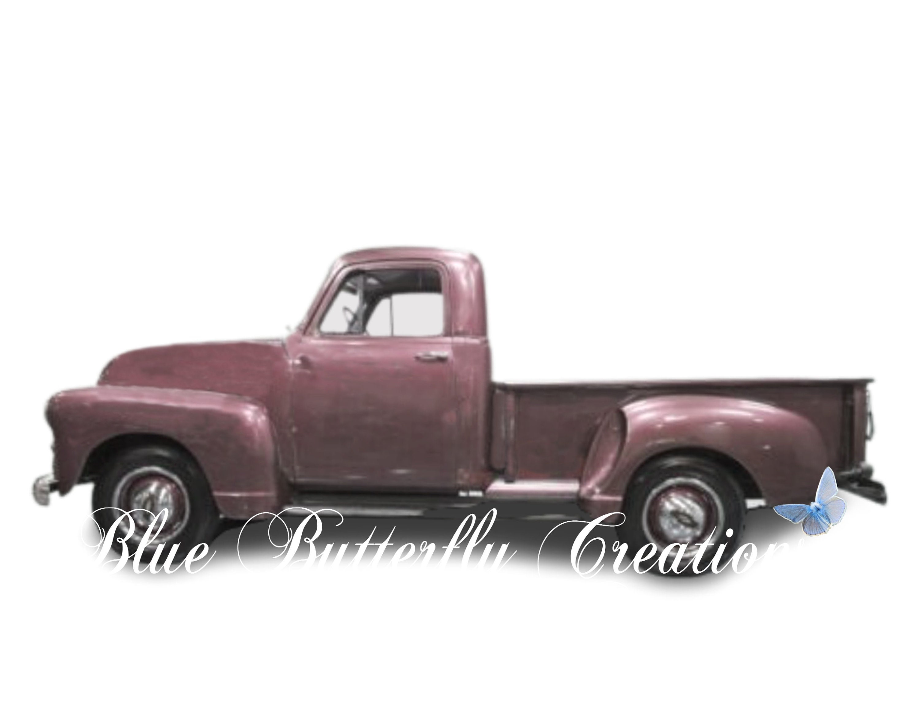 1950's Chevy Pickup Digital PNG, Rose Gold Chevy Classic Pickup Truck ...