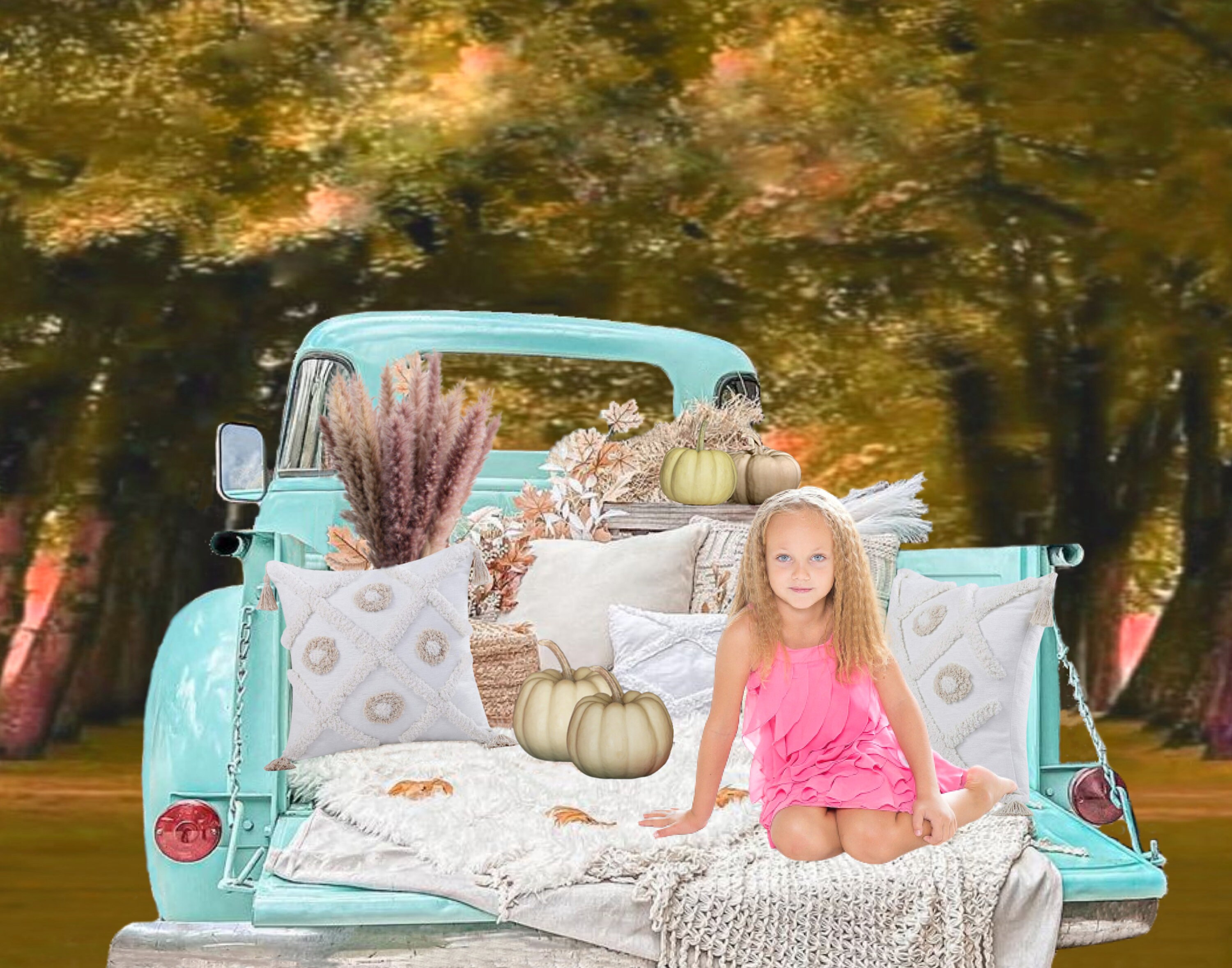 Old Truck Fall Digital Background Boho Truck Tailgate Photo - Etsy