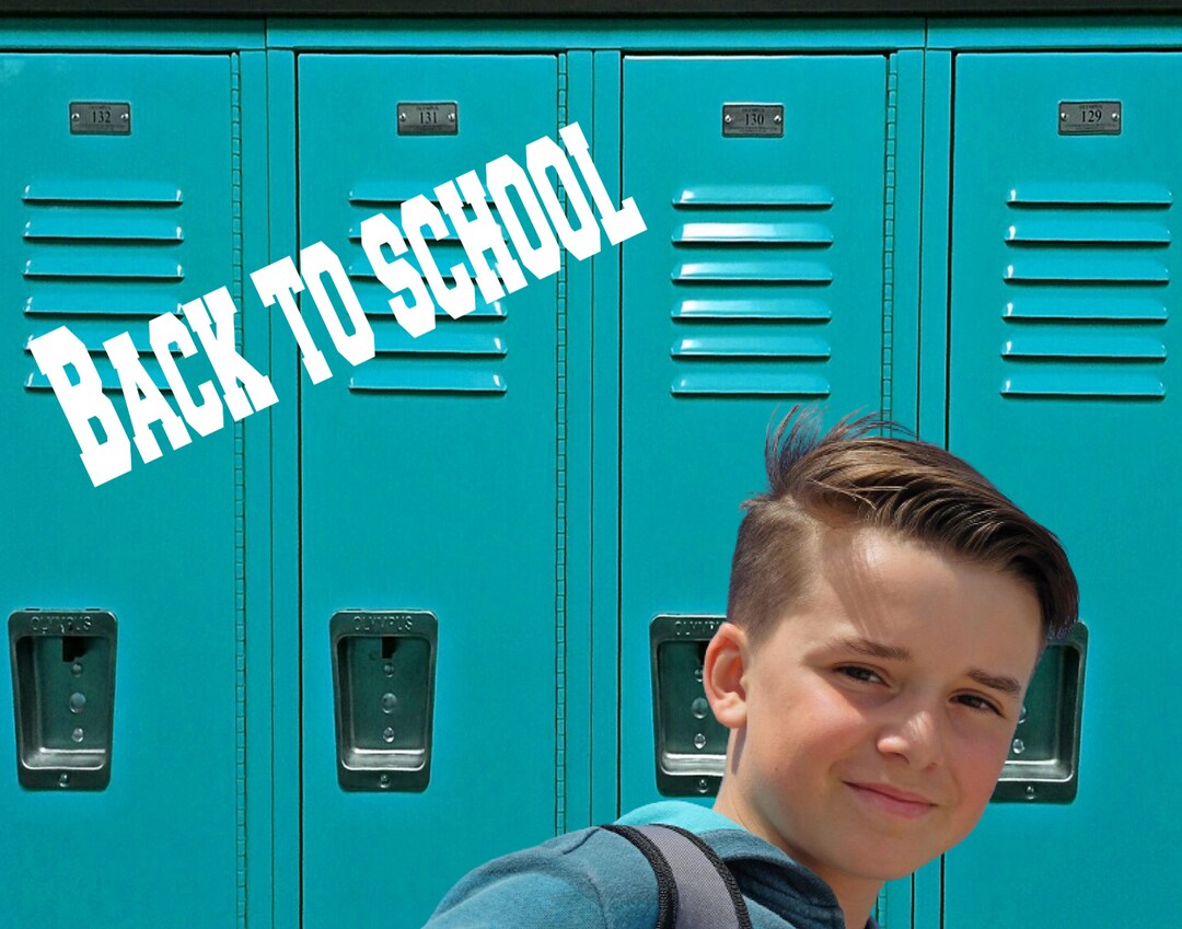 Back to School Photo Background, First Day of School Background, Teal ...