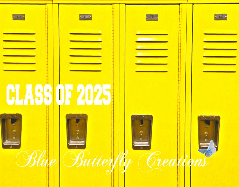 Class of 2025 Yellow Lockers, Senior Class 2025 Photo Background ...