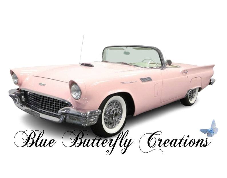 1957 Pink Ford Thunderbird Digital PNG, Ford Classic Car PNG, Antique ...