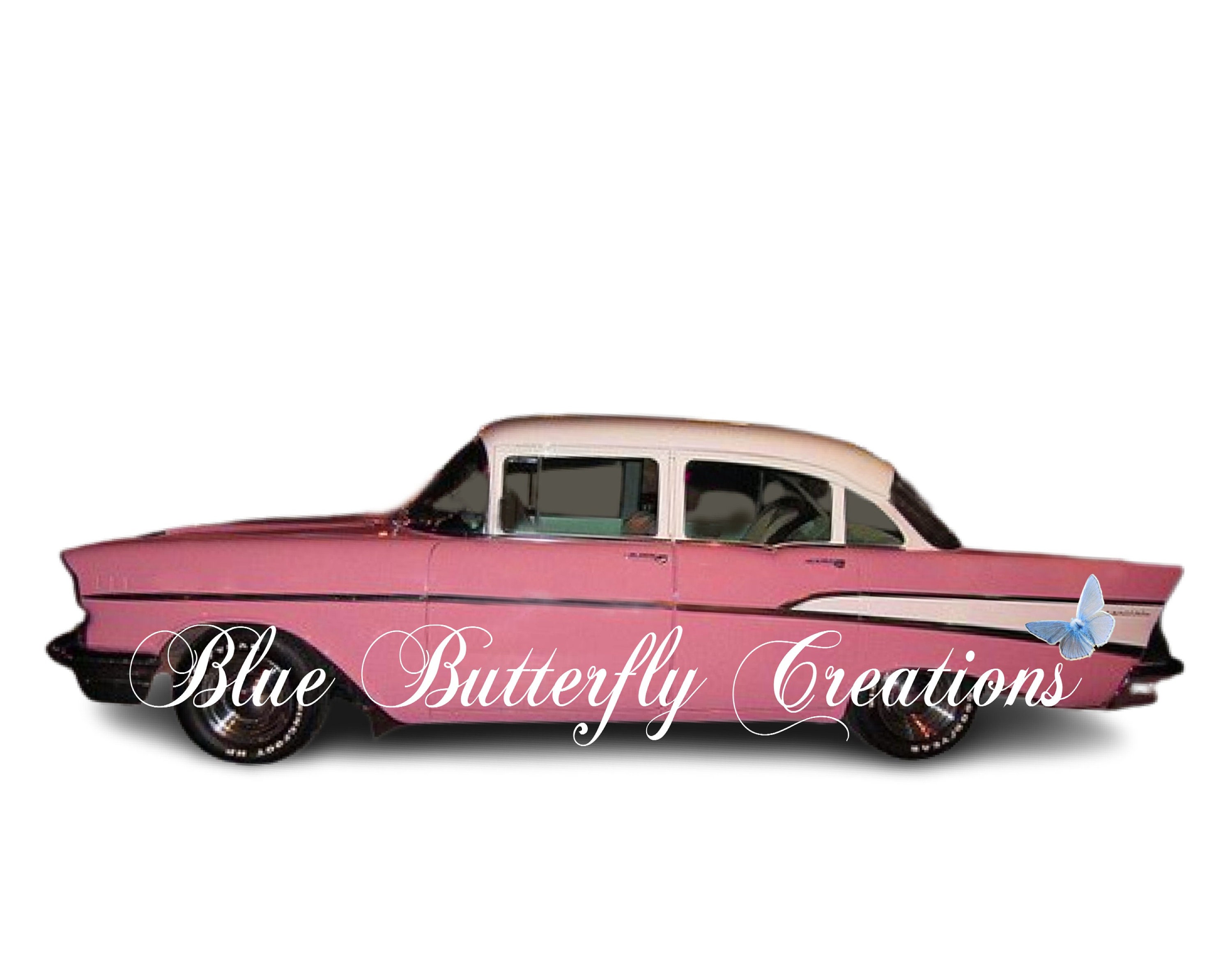 1957 Pink Chevy 4 Door Digital PNG Chevy Classic Car PNG - Etsy