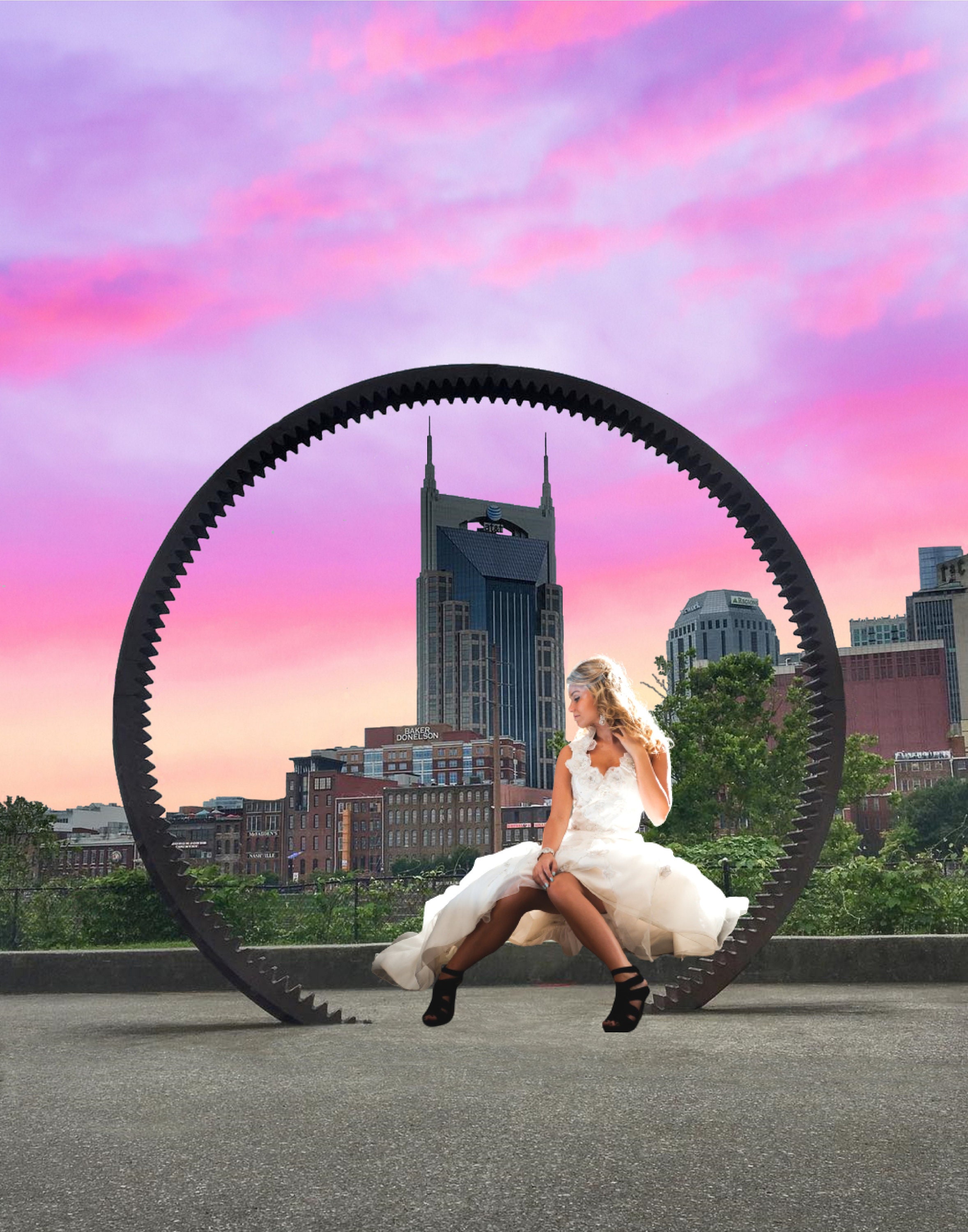 Nashville Skyline Digital Background, Nashville Skyline Digital Print ...