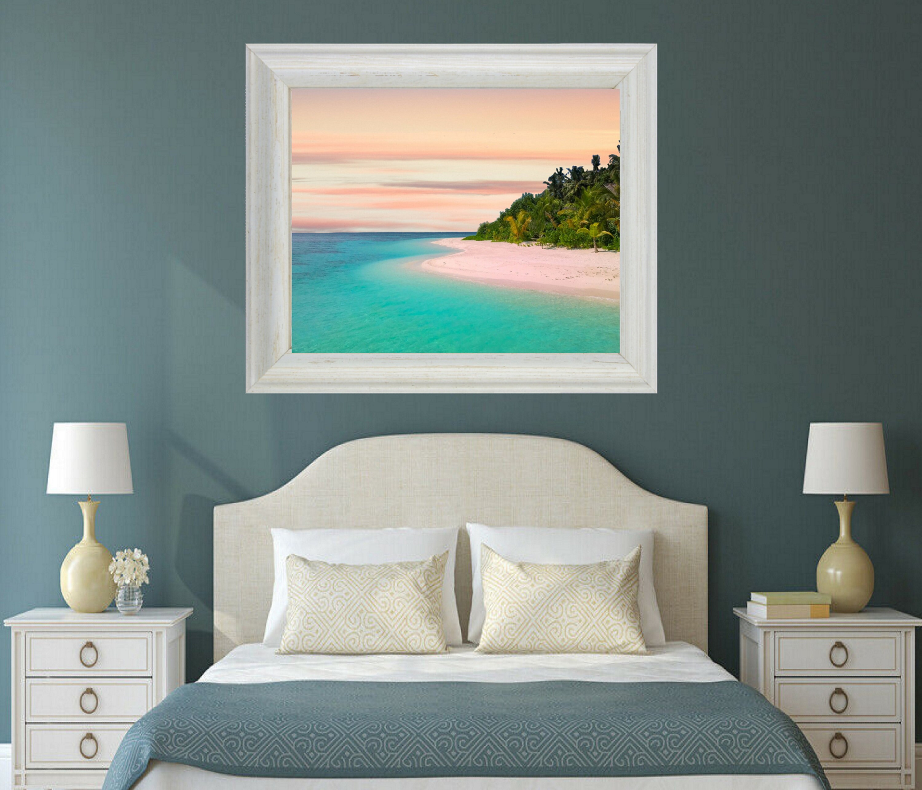 Beach Digital Background, Beach Digital Print, Seaside Digital ...