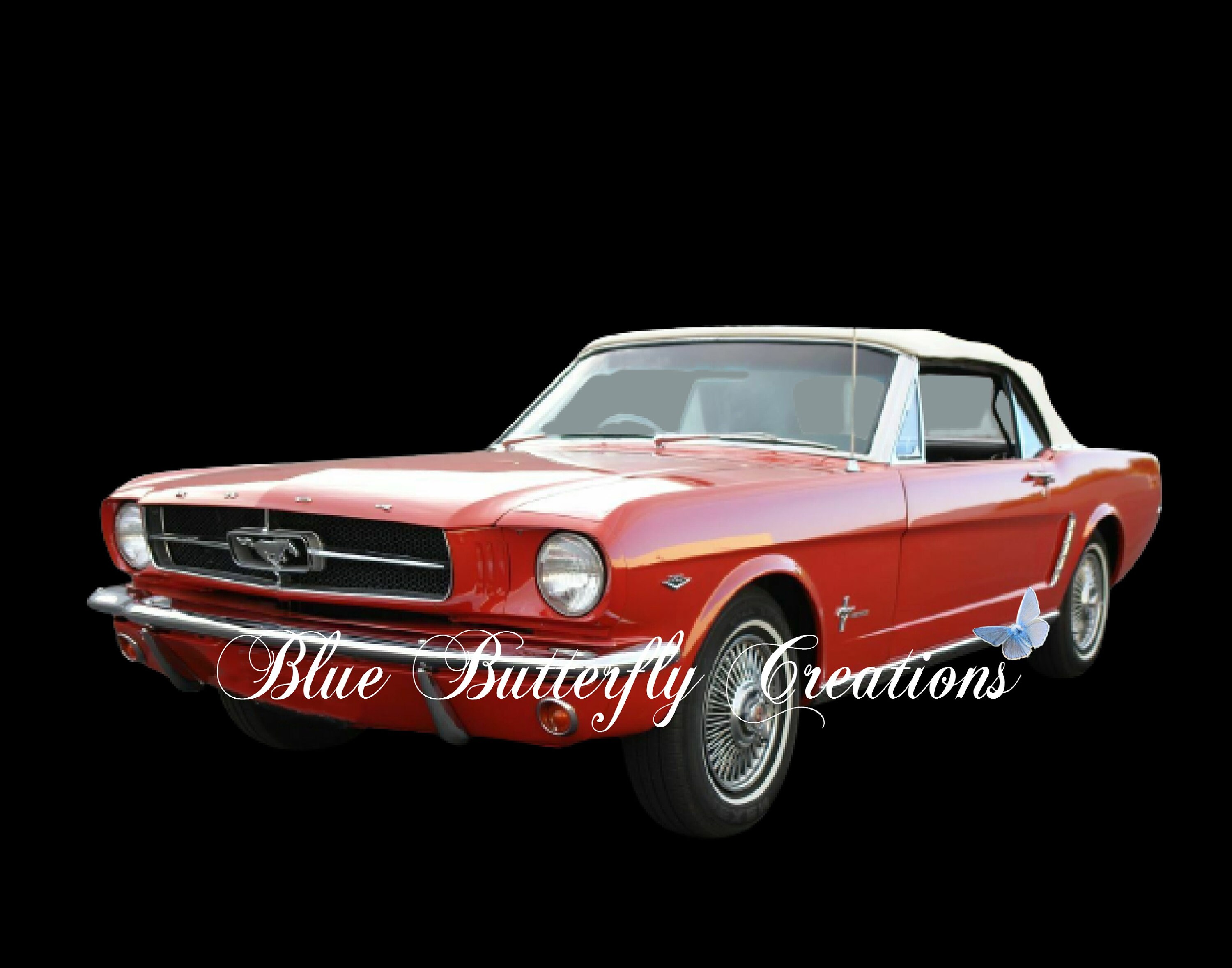 1964 Red Ford Mustang Digital PNG, Red Mustang Convertible Classic PNG ...