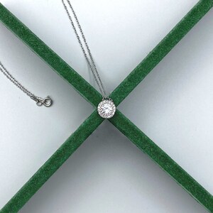 Crystal Diamond Necklace Silver Crystal Diamond Necklace 925 Sterling ...