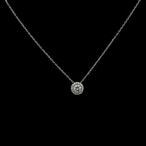 Crystal Diamond Necklace Silver Crystal Diamond Necklace 925 Sterling ...
