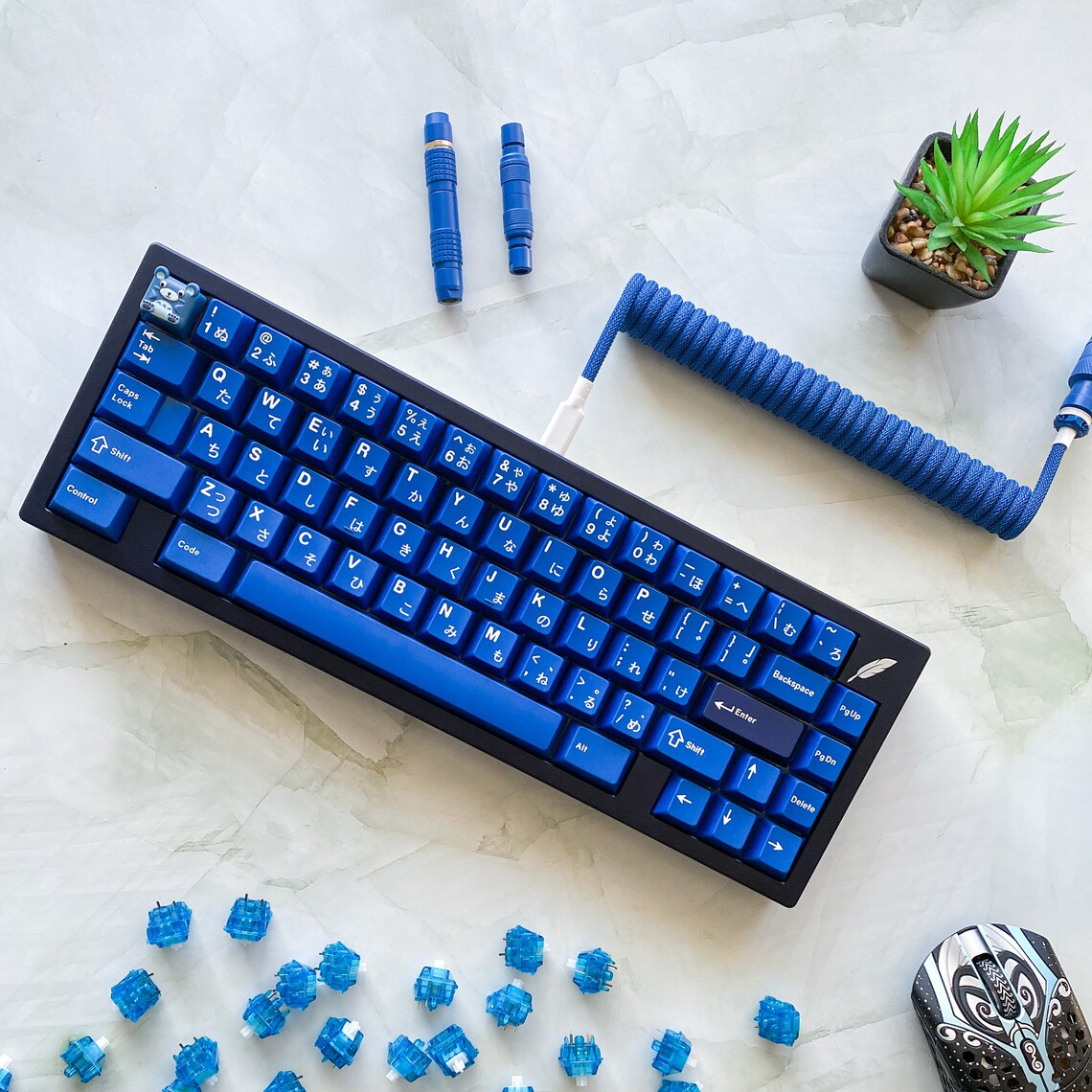 Custom Coiled Keyboard USB Cable GMK Striker | Etsy