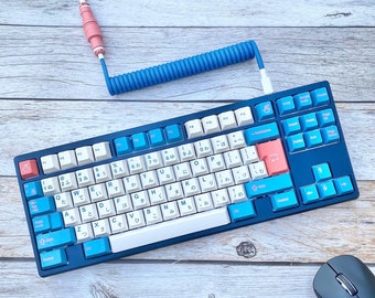 Custom Coiled Keyboard USB Cable With Aviator Connector GMK - Etsy