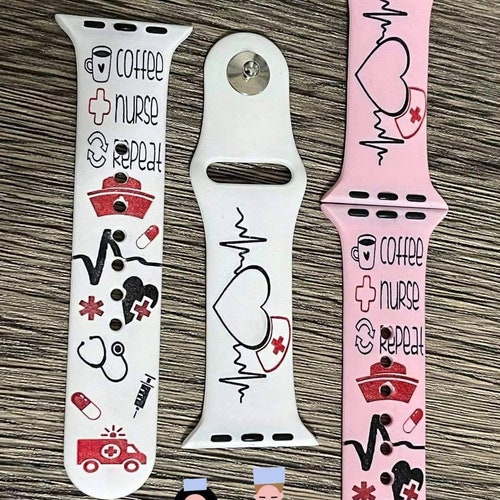 Nurse Smart Watch Band With Silicone Ink - Etsy