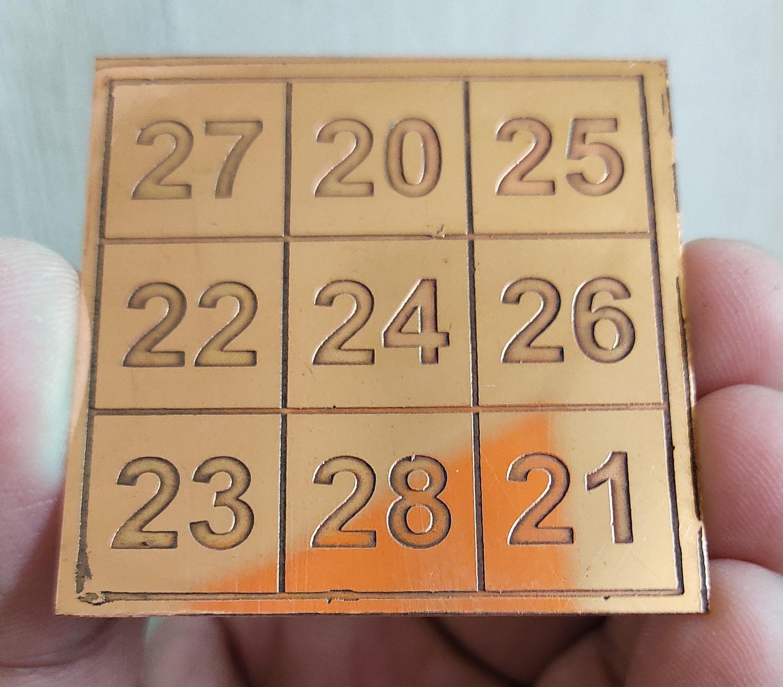 Kuber Yantra Number Copper Card for Abundance of Wealth - Etsy