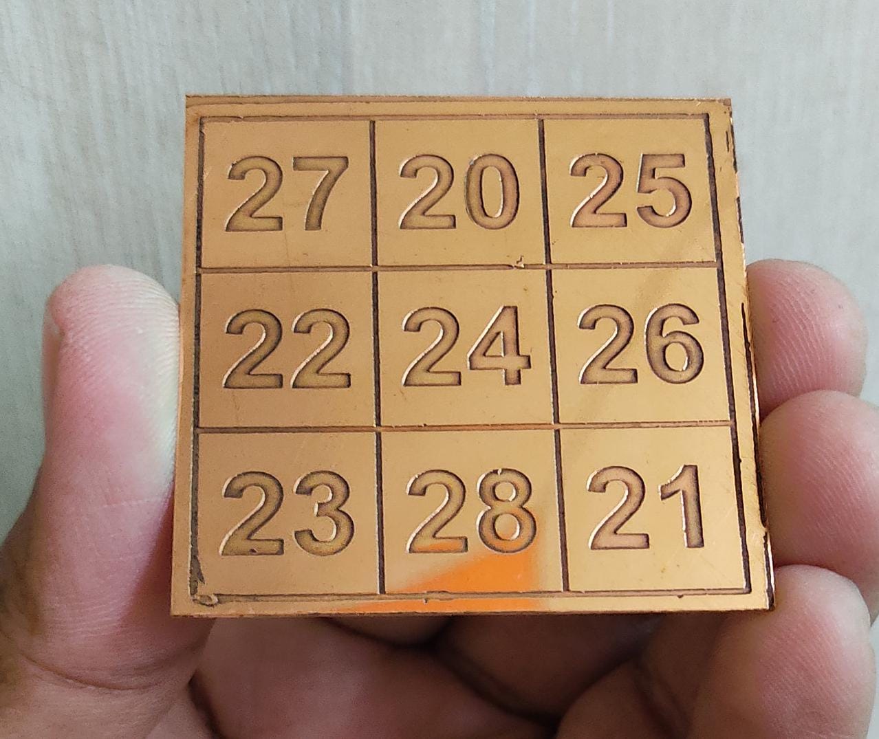 Kuber Yantra Number Copper Card for Abundance of Wealth - Etsy