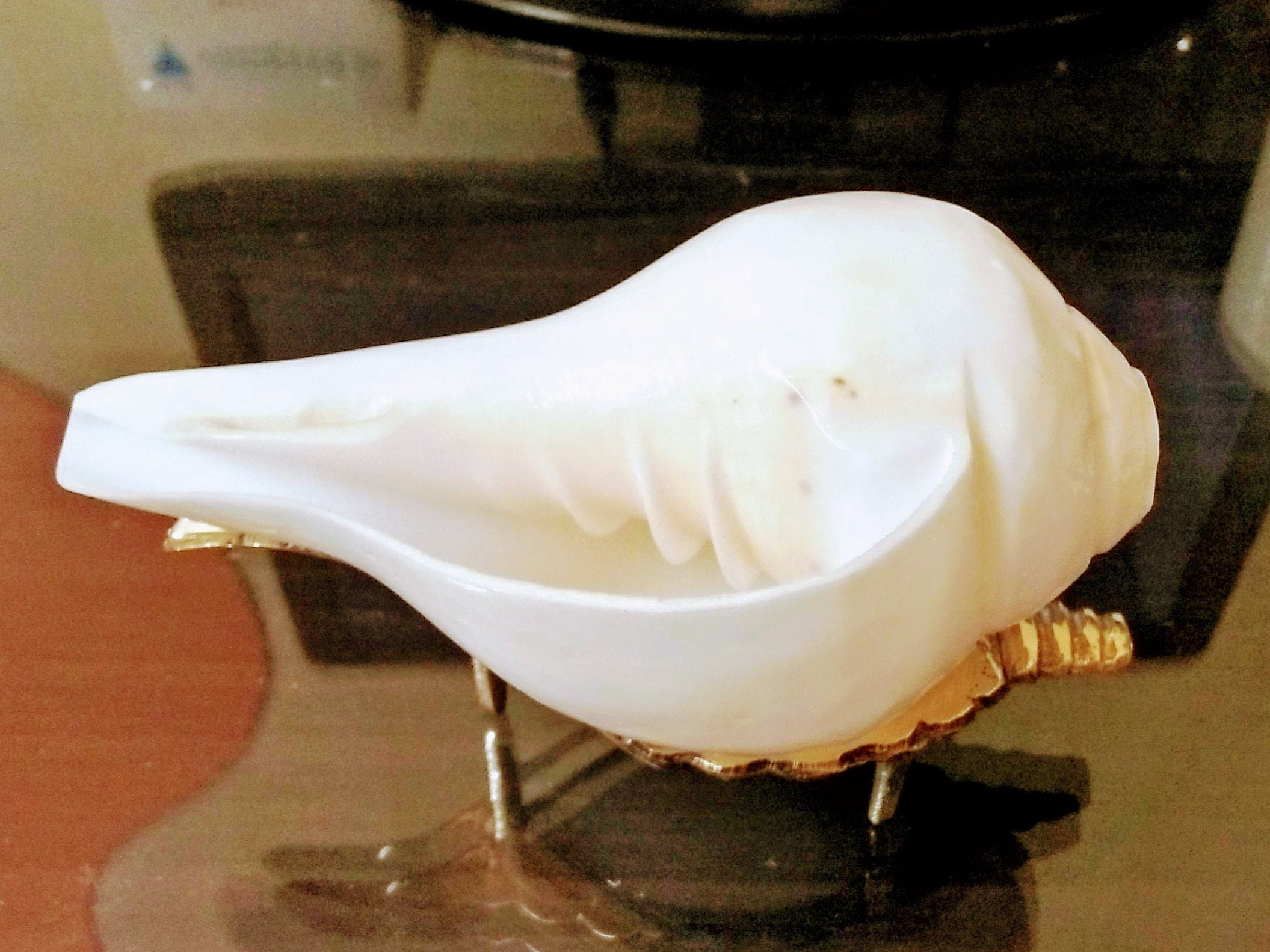 Exclusive Blowing Sound Making Shankha Shankh Conch Shell With Brass ...