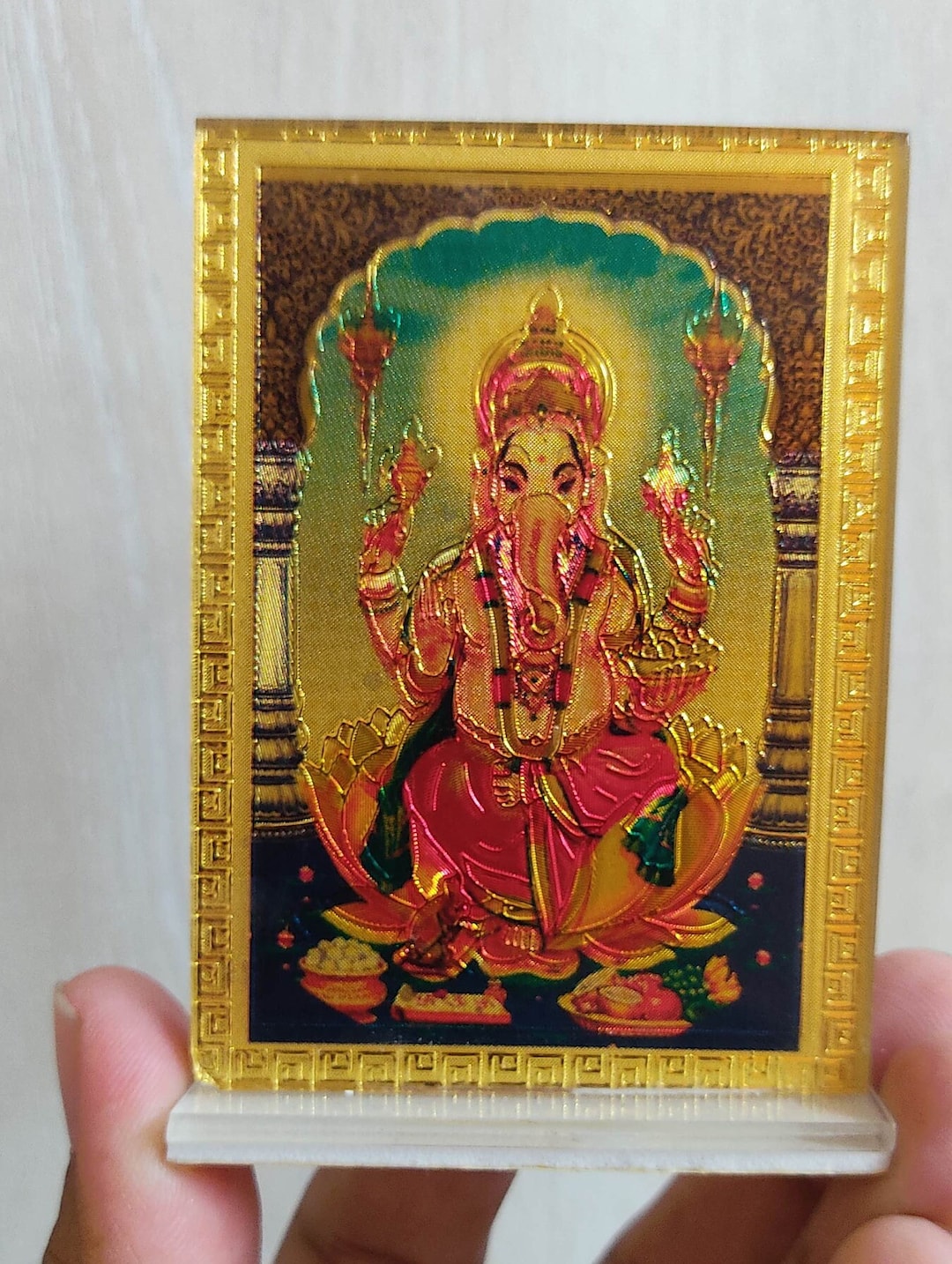 Sri Ganesh Idol Stand for Puja Room God of Good Luck & Prosperity ...