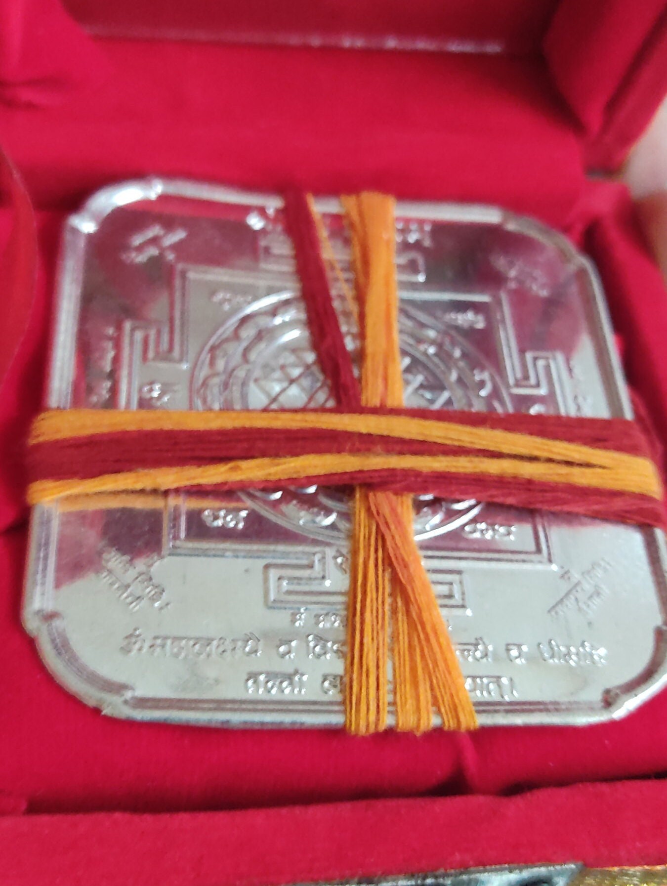 Shri Sri Yantra Laxmi Yantra in 99 % Pure Silver With Mantra Engraved ...