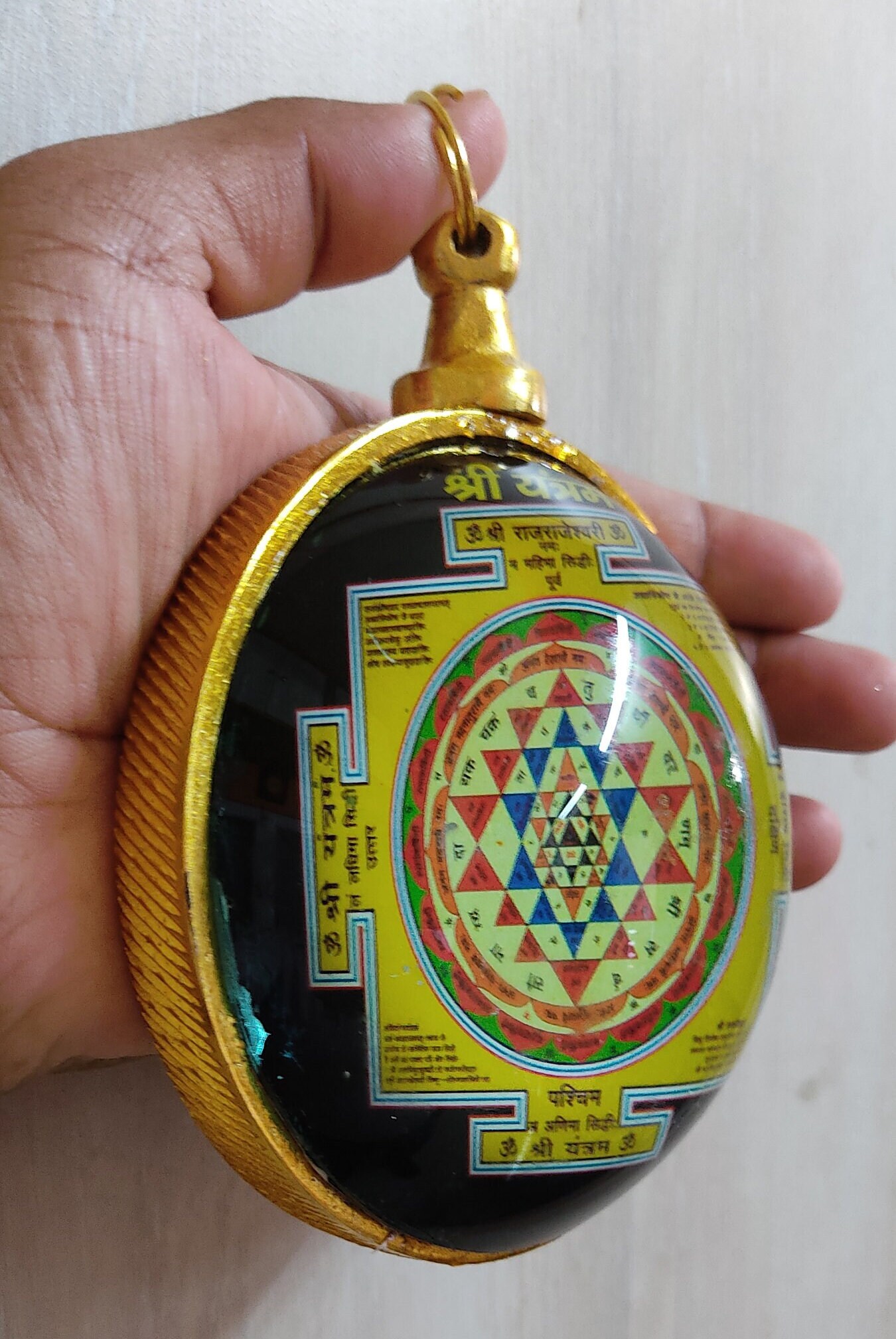 3D Glass Shri Yantra Shri Chakra Mandala Wall Hanging for House Work ...