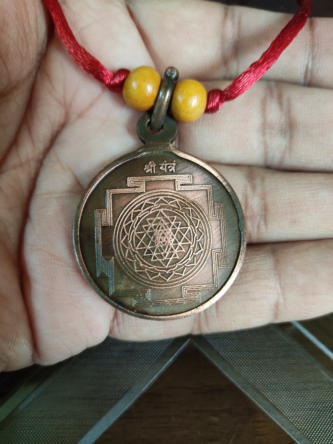Shree Yantra Locket Pendent Copper Finish Antique Energized - Etsy