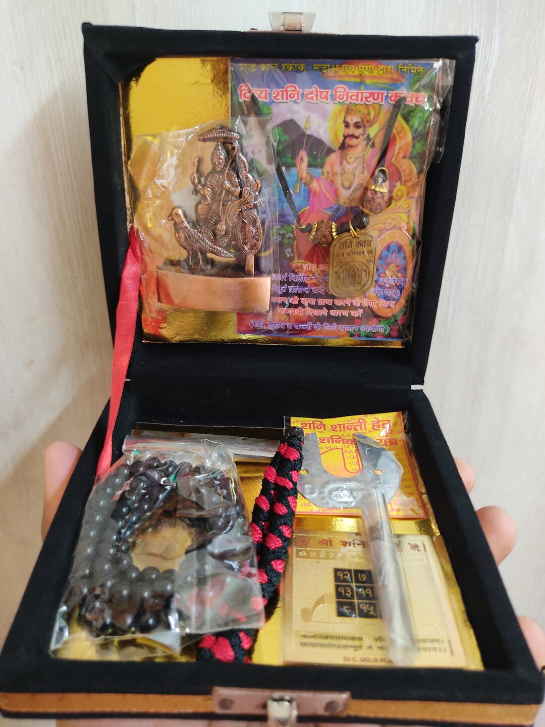 Shri Shani Yantra Box Set: Shani Statue, Pendant, Ring & More - Etsy