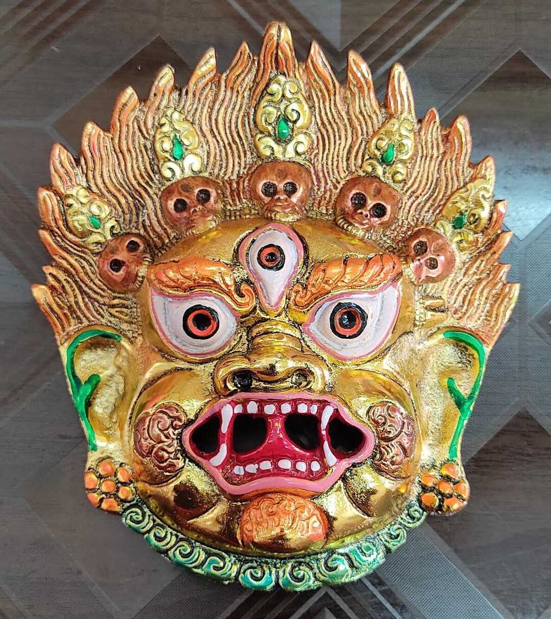 Mahakal Face Mask Nazar Battu Evil Eye Protector for Home Office Shops ...