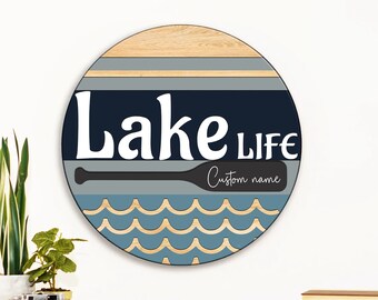 Lake Life Circle Sign - Etsy