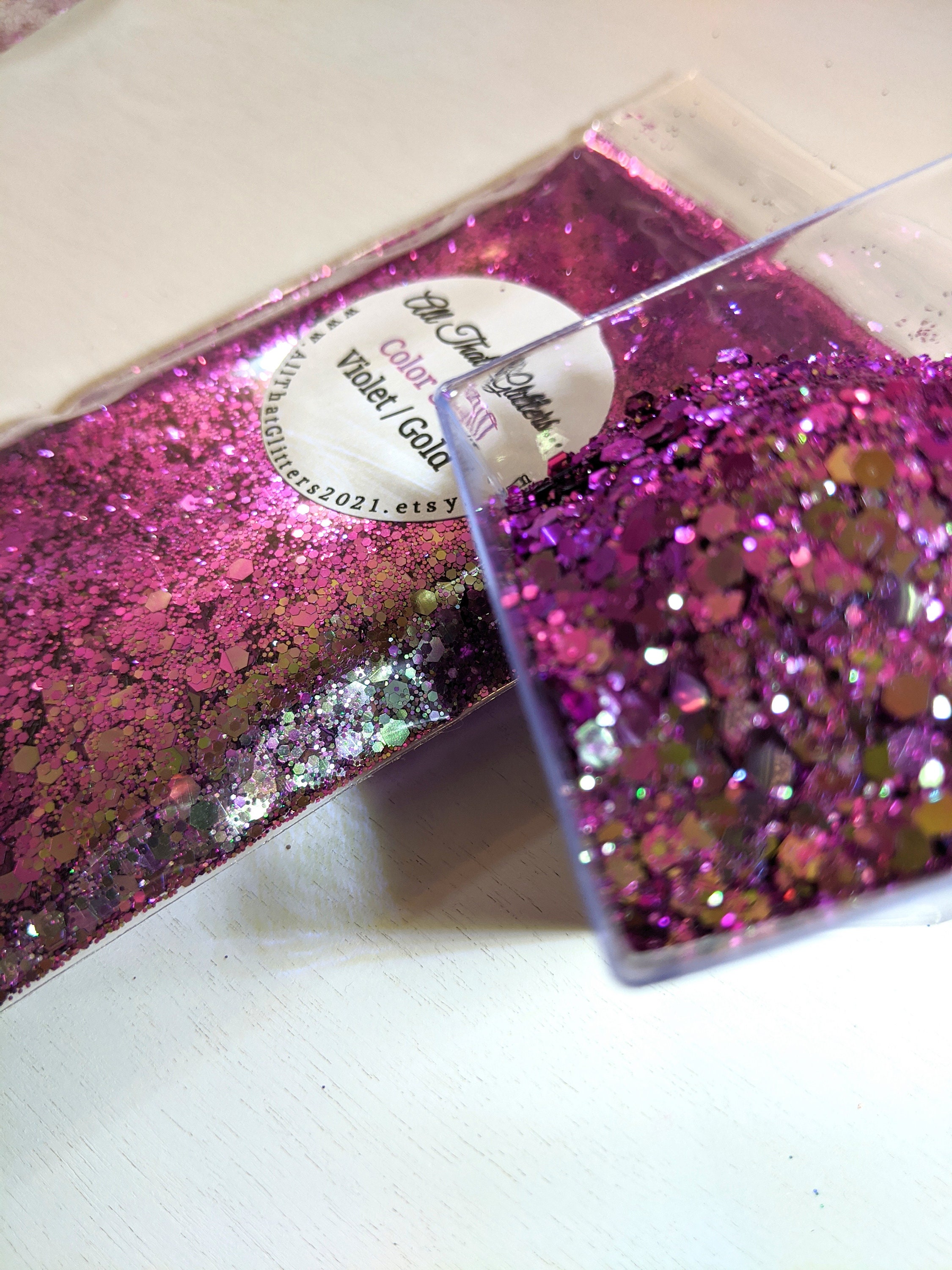 Color Shift Glitter/ Violet-gold / Chunky Glitter Mix / - Etsy