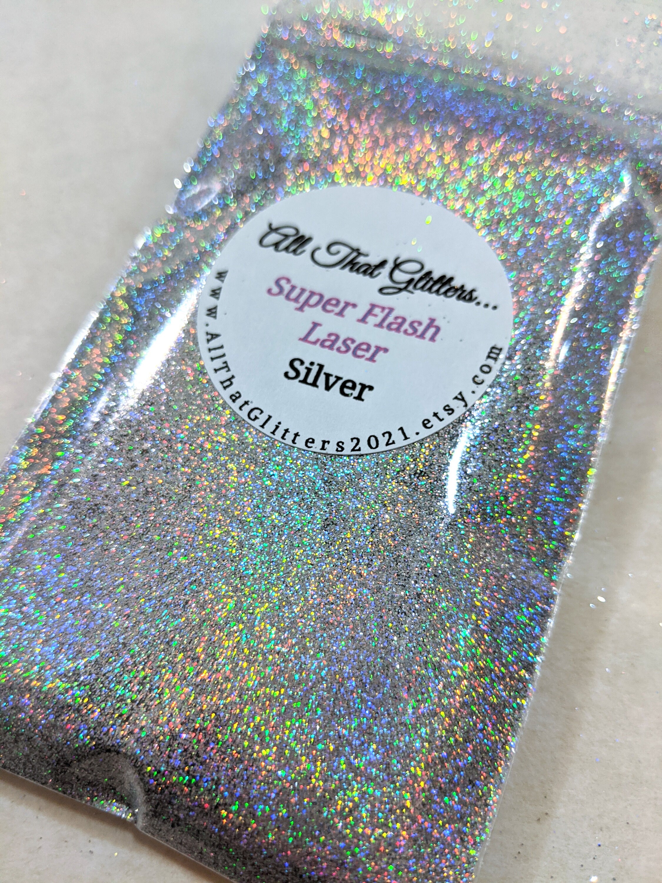 Super Flash Laser Glitter / Silver / Super Fine Glitter / - Etsy