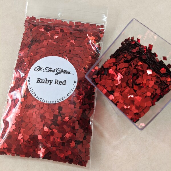 Ruby Red Glitter - Etsy
