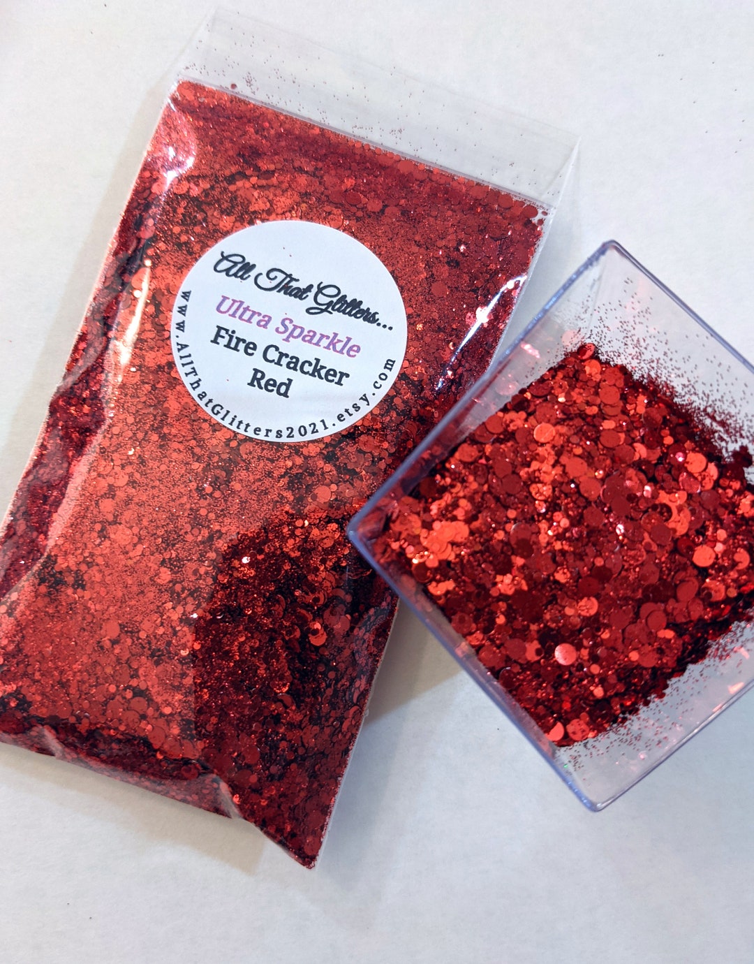 Fire Cracker Red Glitter: High Sparkle, Multi-sized - Etsy