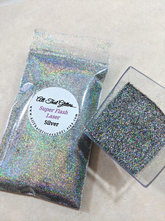 Super Flash Laser Glitter / Silver / Super Fine Glitter / - Etsy