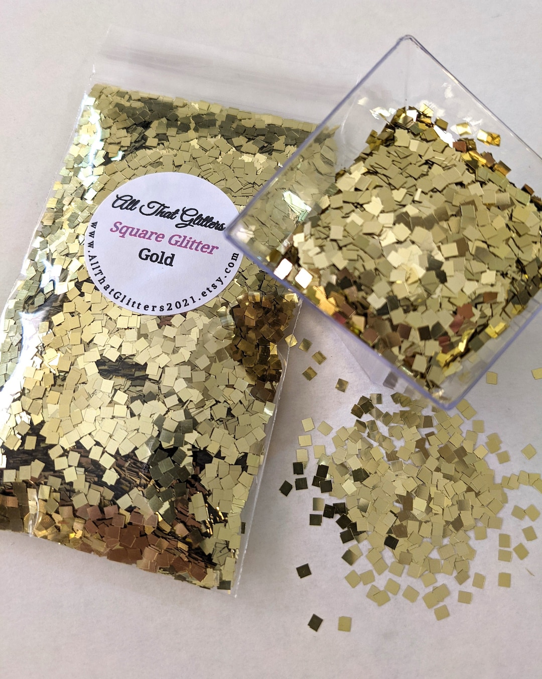 Metallic Gold Square Glitter/ Confetti / Chunky Glitter - Etsy