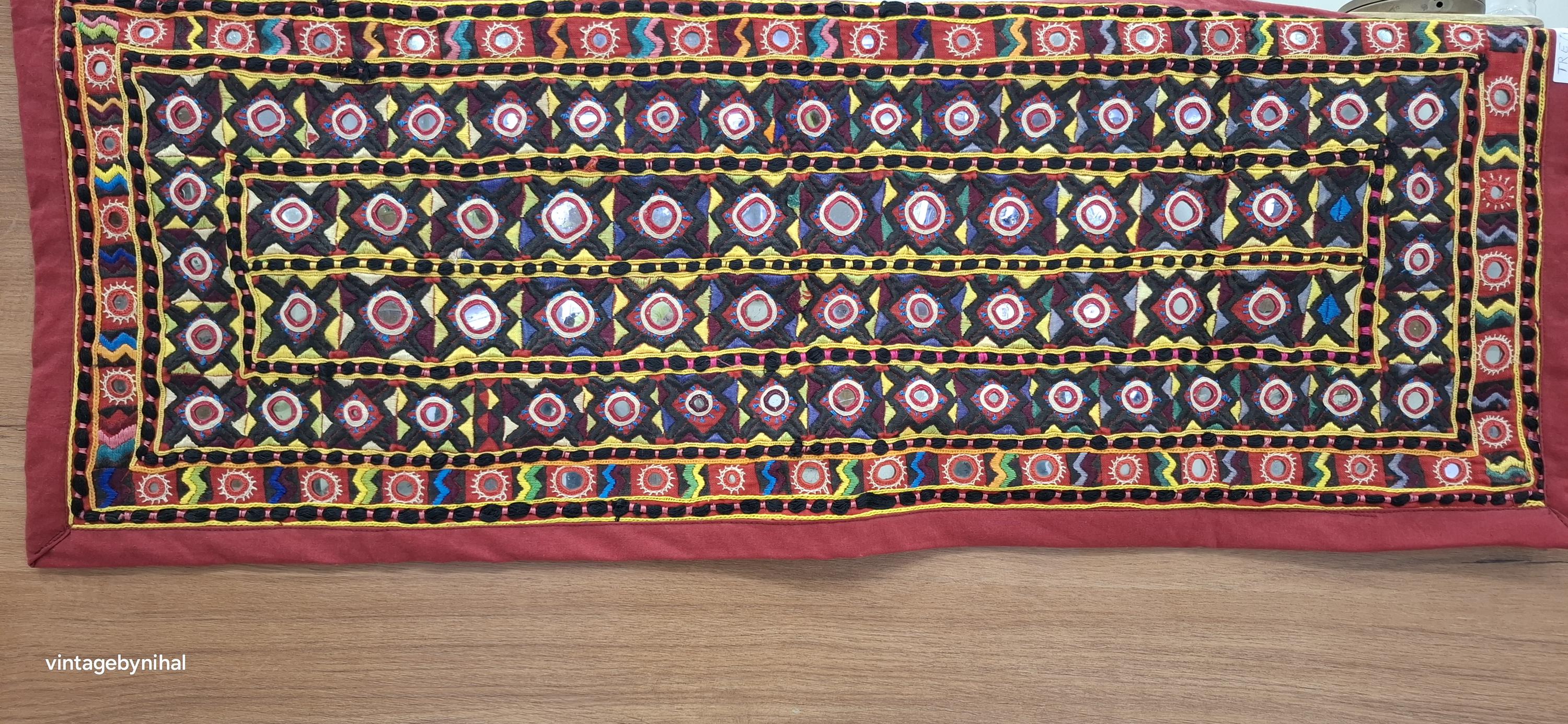 Mirrored Soof Vintage Swat Valley Long Cushion,antique Pakistani/hand ...