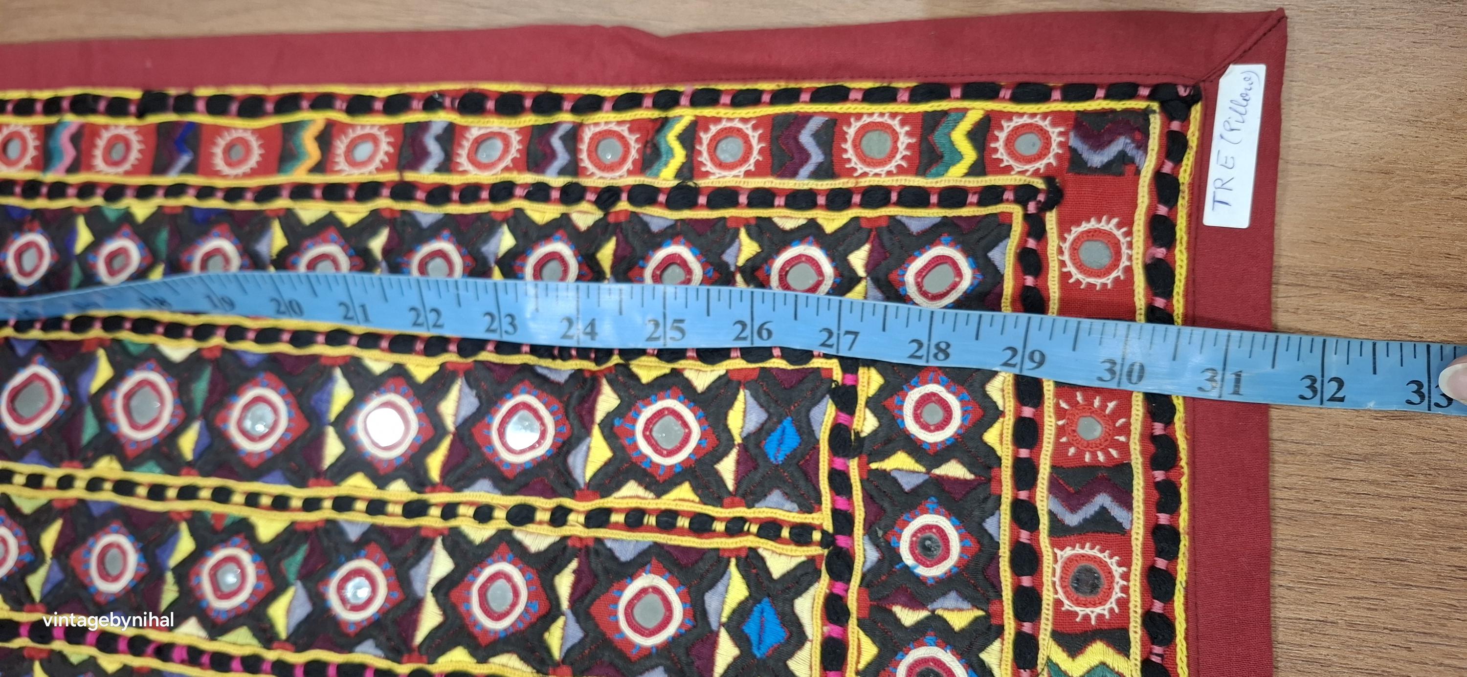 Mirrored Soof Vintage Swat Valley Long Cushion,antique Pakistani/hand ...