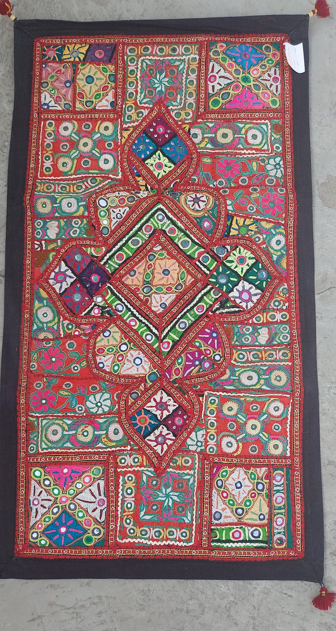 Vintage Rare Sindh Pakistan Hand Embroidered Boho Banjara Wall Tapestry ...