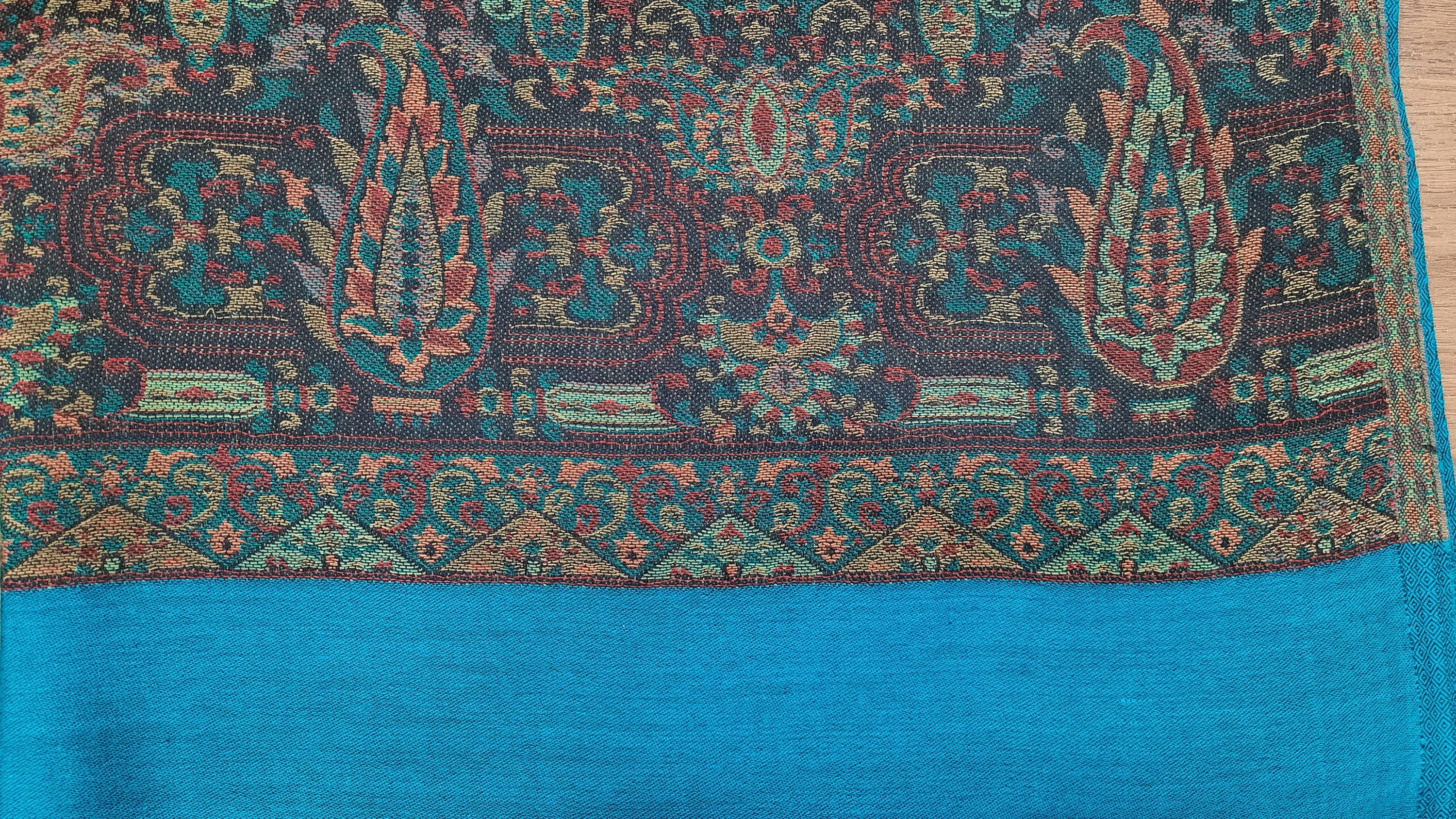 Pure Silk Pashmina Shawls/cashmere Scarf/ Self Paisley Design Soft ...