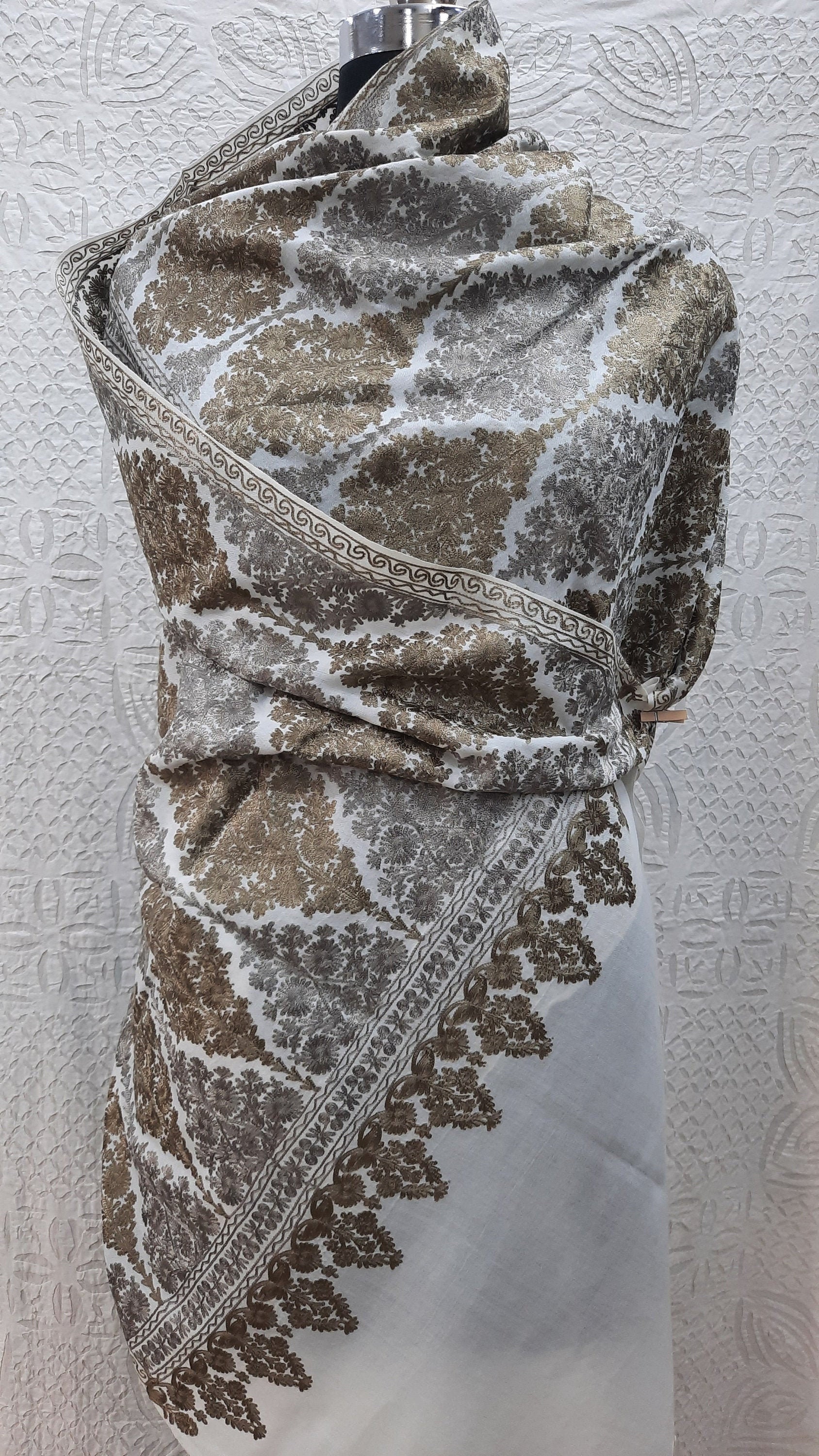 Exclusive Hand Embroidered Pashmina Shawls, CASHMERE Wrap,handmade ...