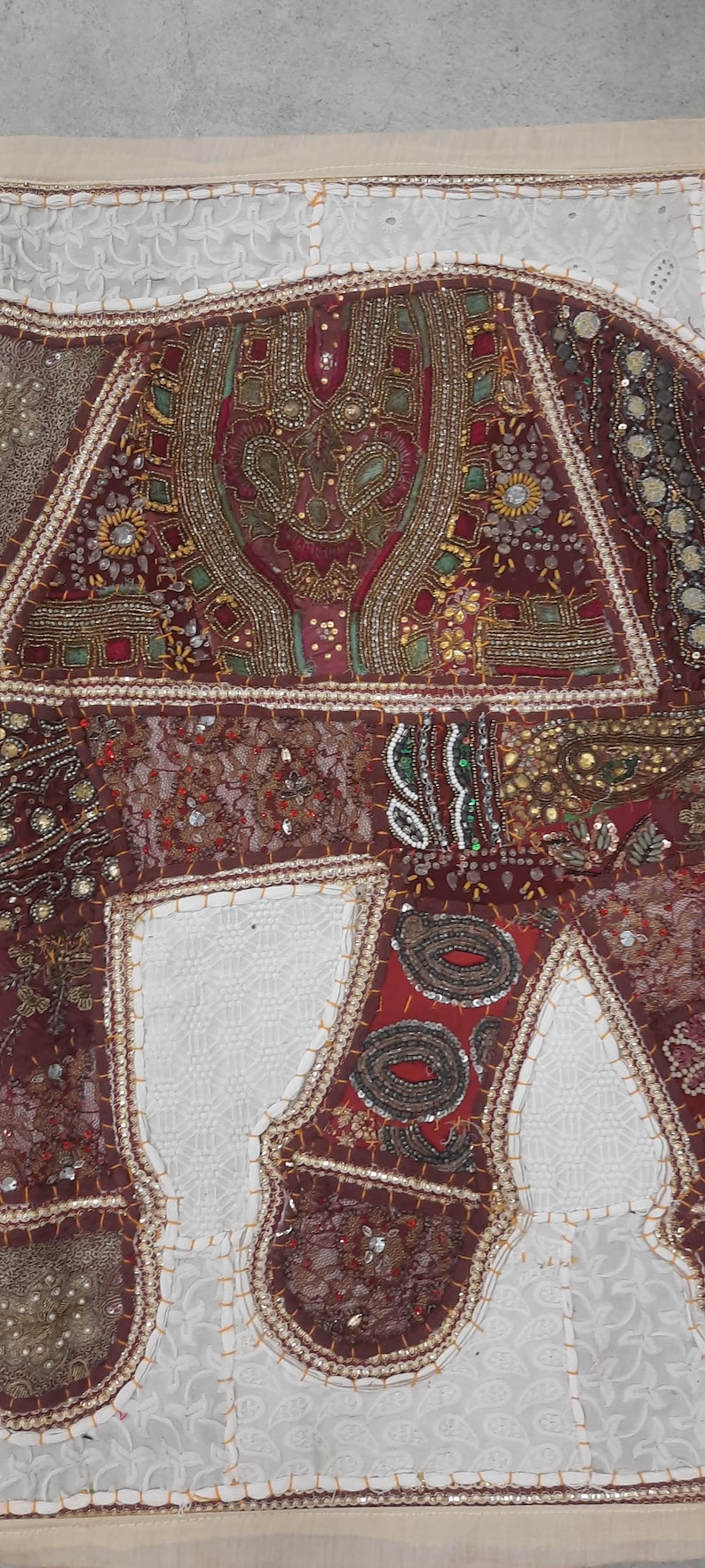 28x40 Elephant Patchwork Ethnic Wall Hanging,indian Wall Tapestry ...