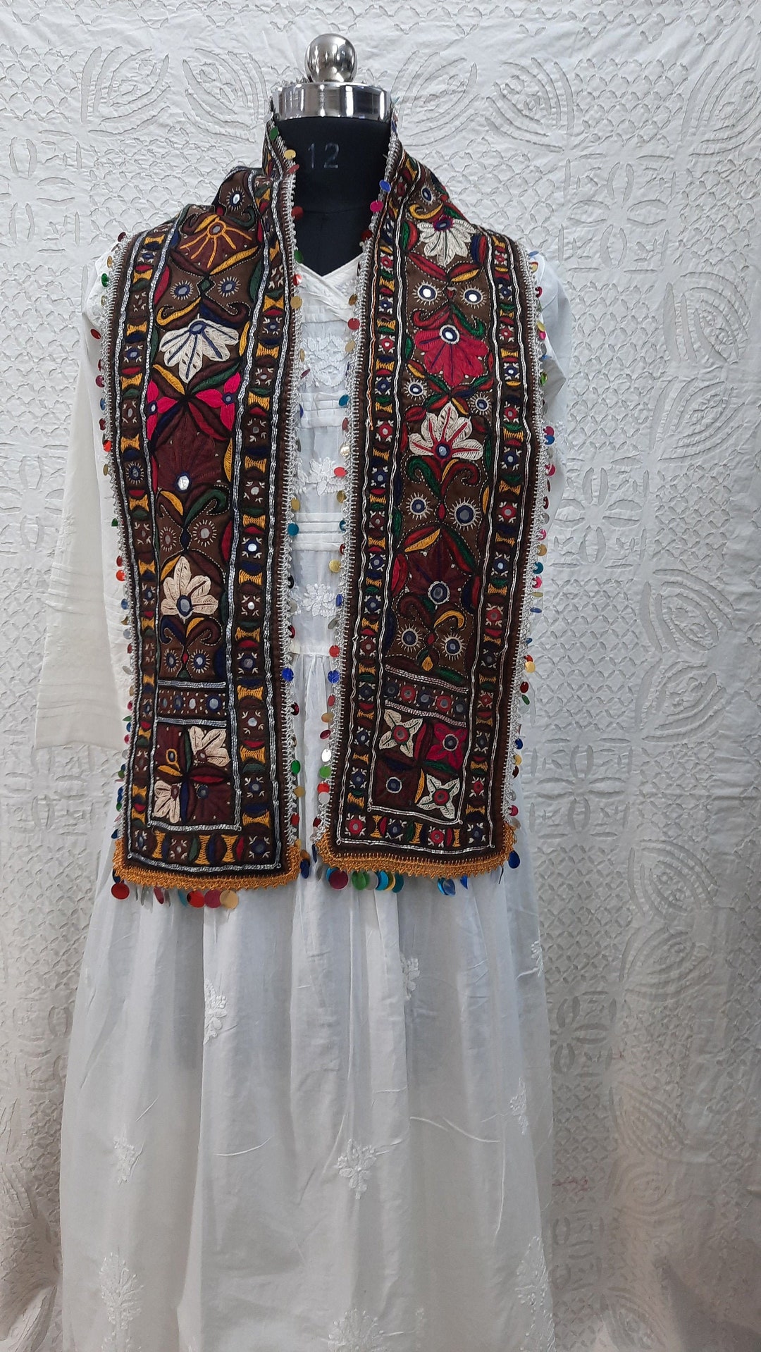 Vintage Banjara Handmade Hand Embroidered Cotton Ceremonial Faja Belt ...