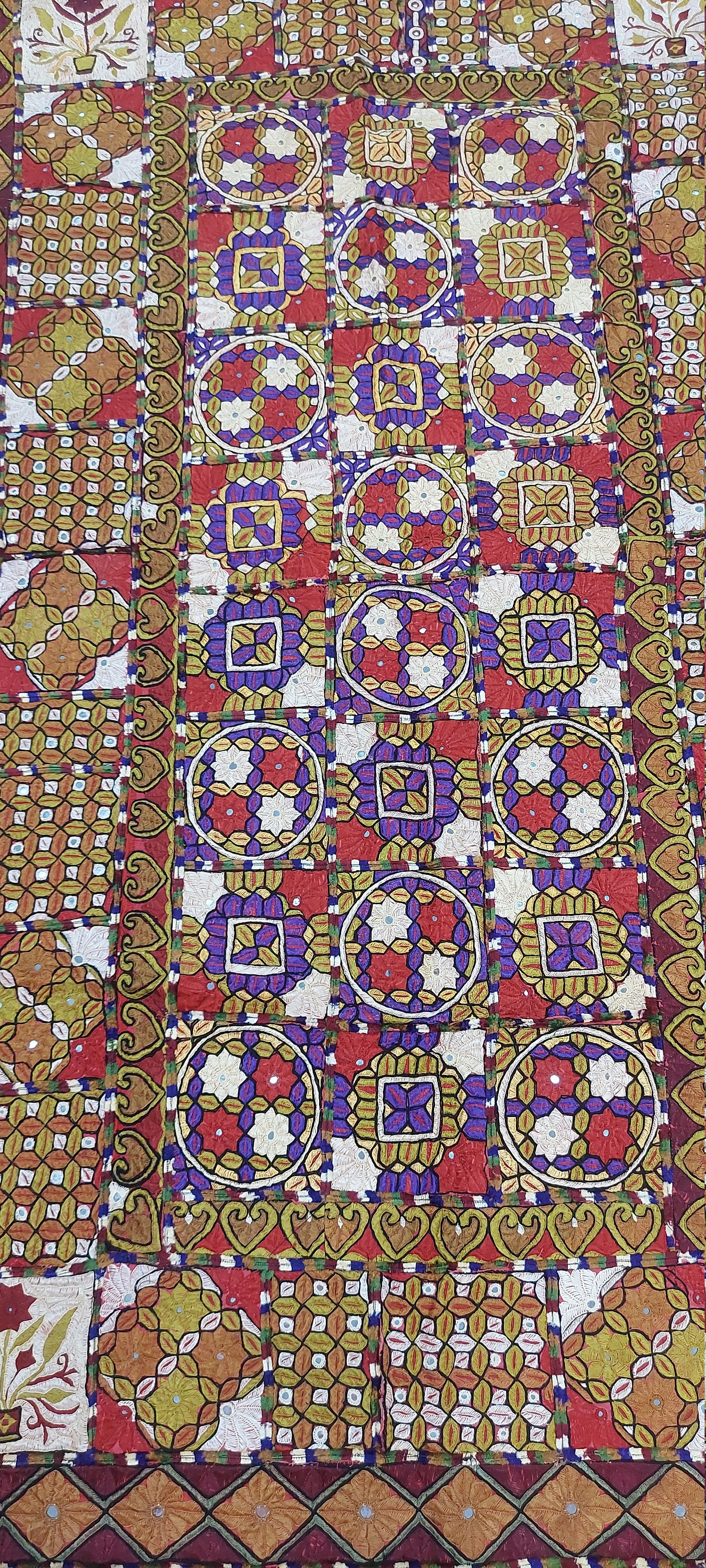 Vintage & Rare Pakistan Hand Embroidered Soof/suzani Table Cloth/wall ...