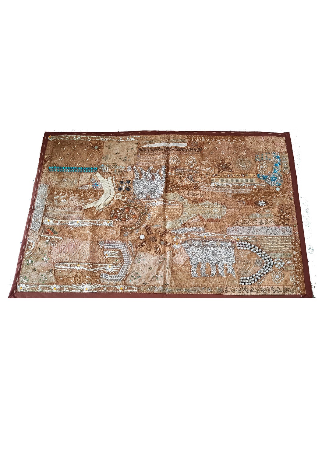 Exclusive Zardozi Dark Brown Handmade Wall Hanging,rare & Heavy ...