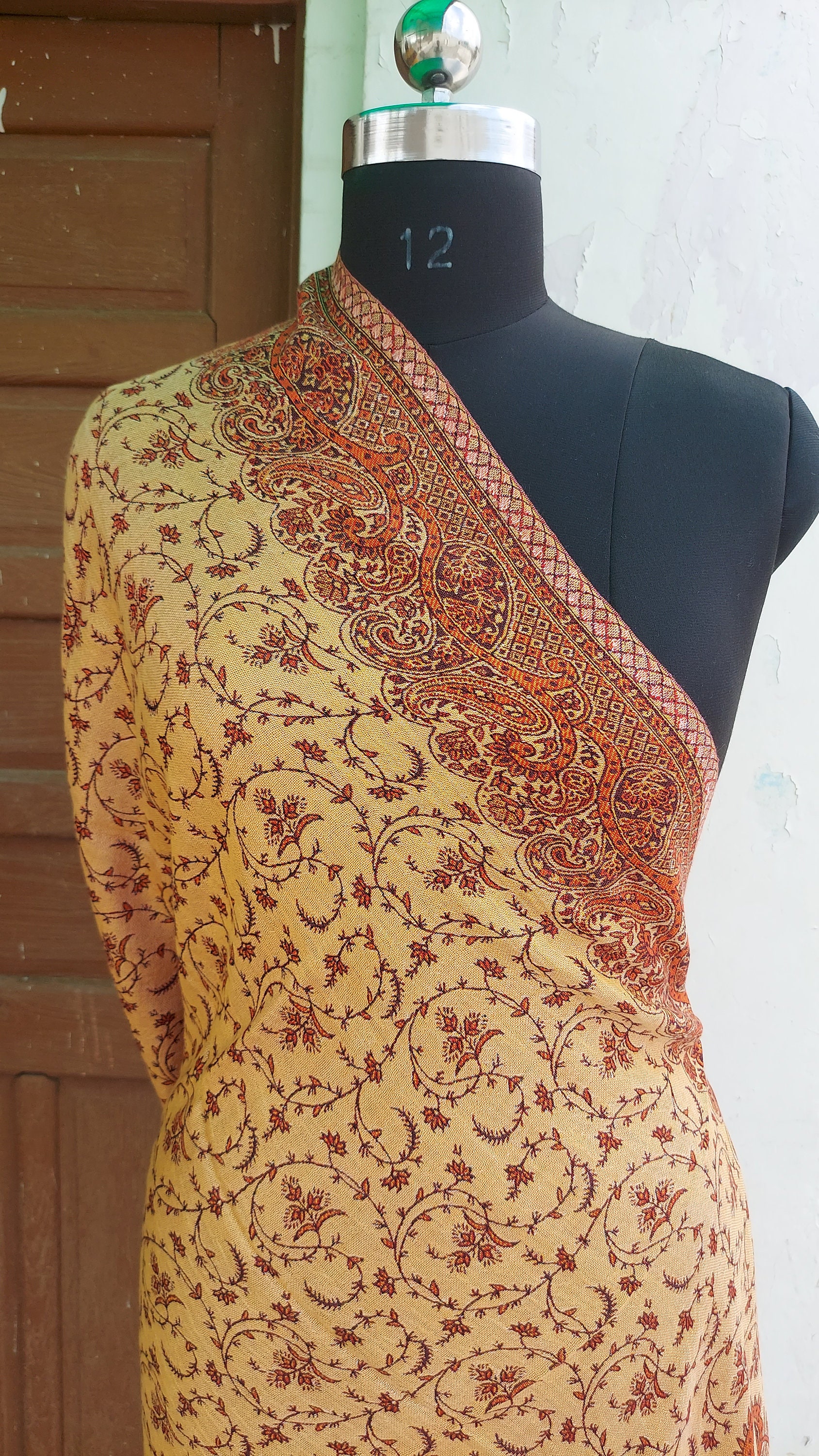 Beautiful Reversible Yak Wool Shawl, Paisley Shawl, DOUBLE Sided Scarf ...