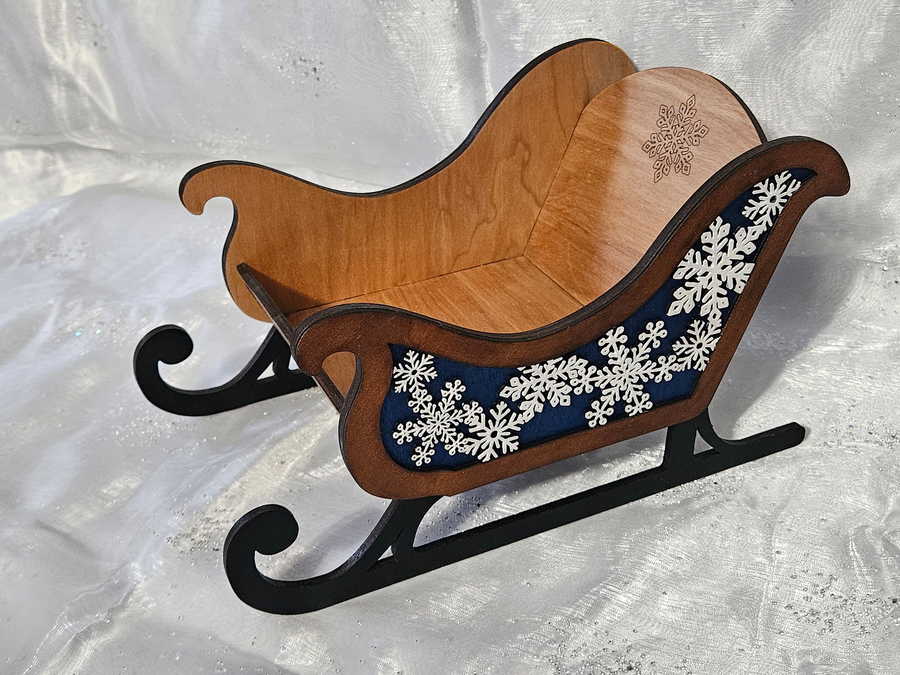 SVG File Download Santa Sleigh Christmas Holiday Layered 3-D Santa's ...