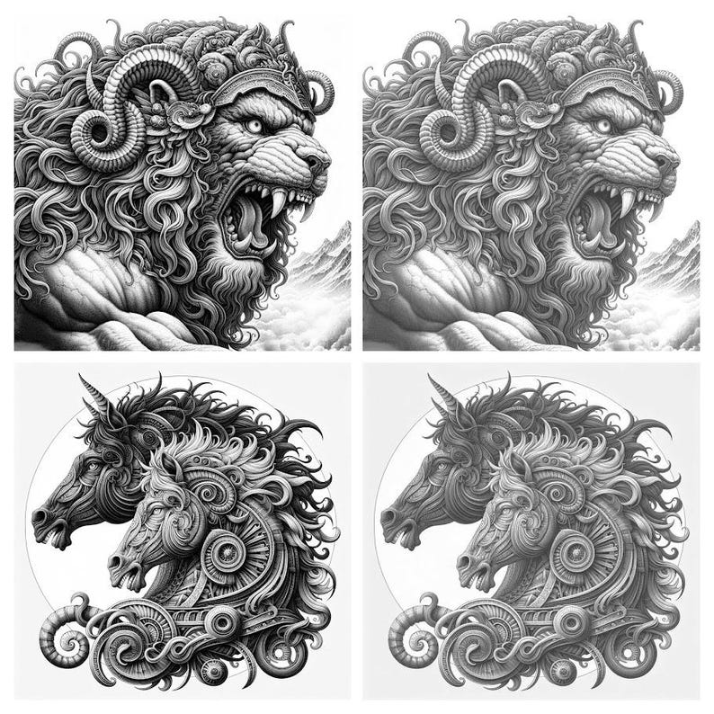 68 Mythical Gods and Mystical Creatures AI Digital Art JPEG File ...