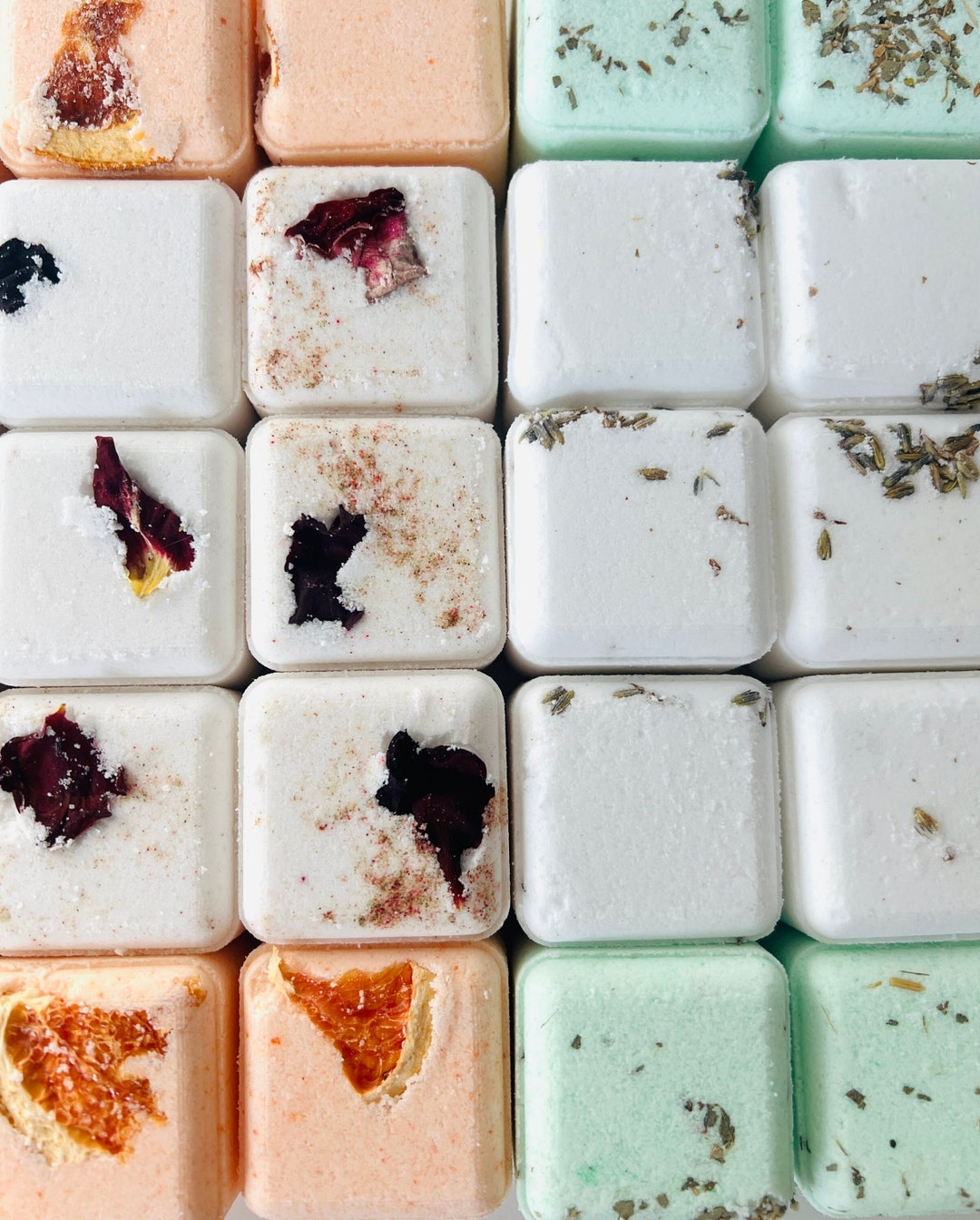 3 Oz Natural Square Bath Bombs/natural Bath Bomb/botanical Fizzy Bath ...