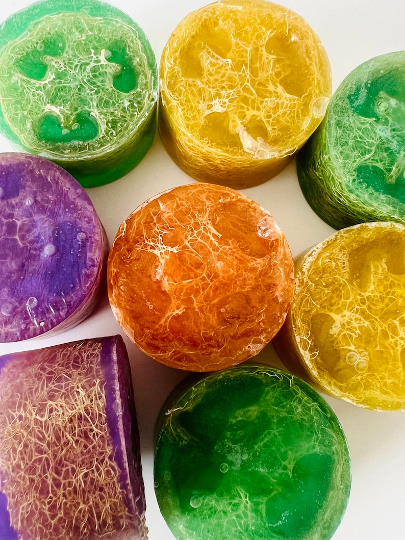 Loofah Soap Bar/loofah Exfoliating Soap Bar/ All Natural Loofa Sponge ...