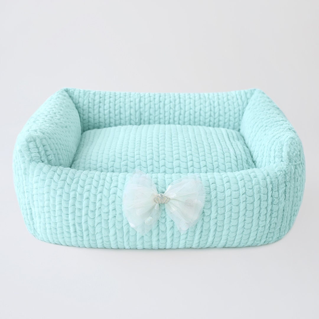 Ice Mint Dolce Dog Bed Easy Care Small Breed Dog Luxury - Etsy