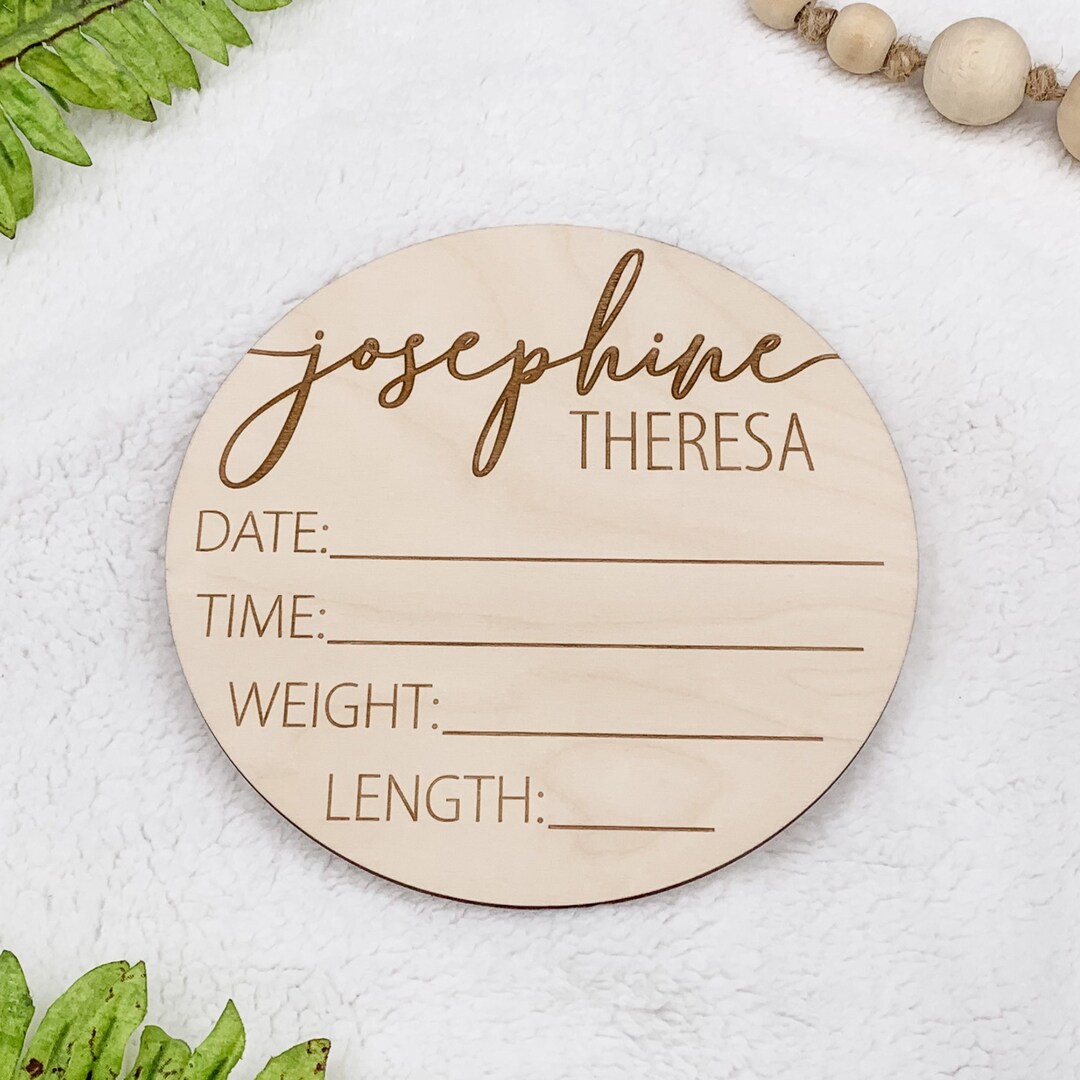 Baby Name Sign, Birth Stats Sign, Baby Name Announcement, Newborn ...