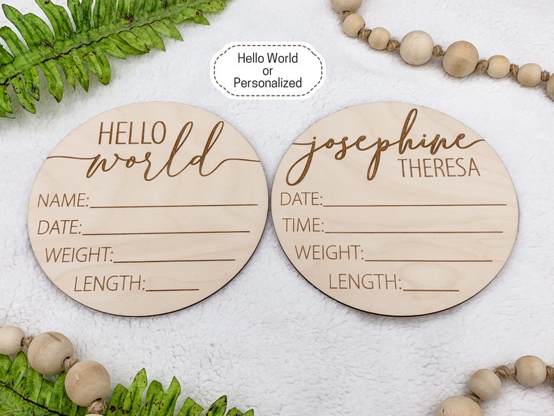 Baby Name Sign, Birth Stats Sign, Baby Name Announcement, Newborn ...