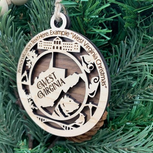 West Virginia Ornament With Personalization, Choose Any State ...